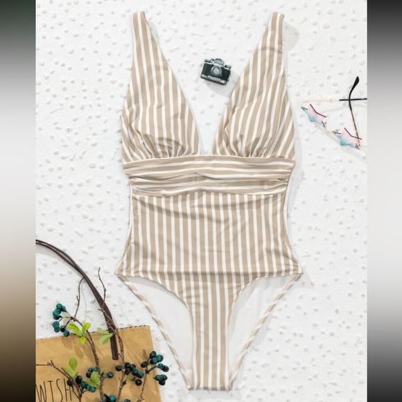 Swim | Boho Stripes Print One Piece Monokini Swimsuit | Poshmark